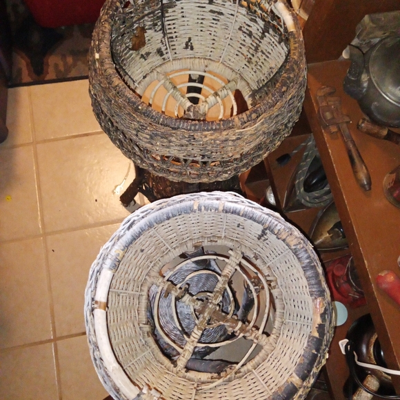 Other | Wicker Standing Basket | Poshmark